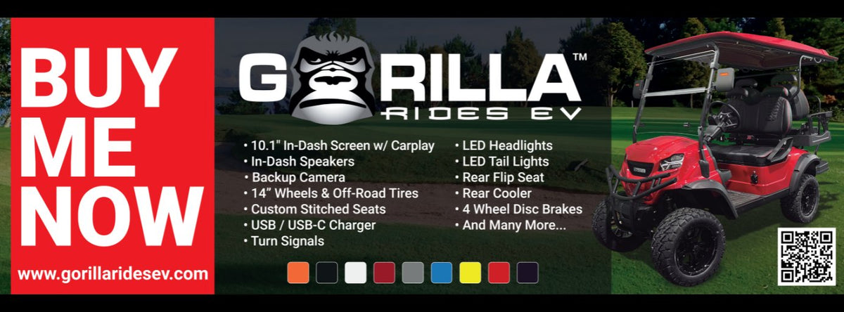 Gorilla Rides Golf Carts