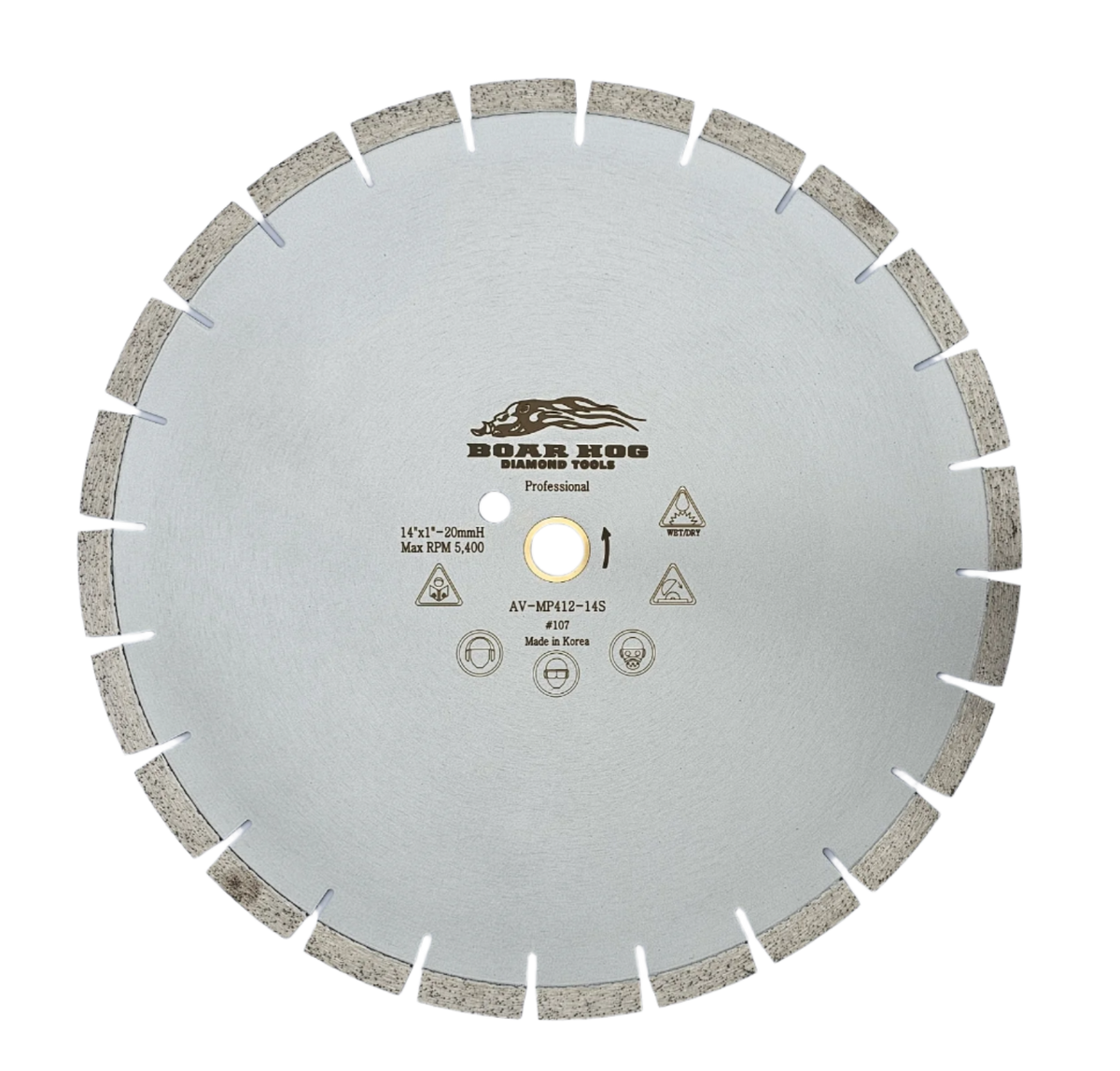 Boar Hog 14" Professional MP saw blade - Silent Core - 1"-20mm arbor
