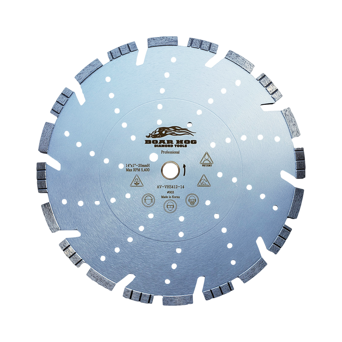 Boar Hog 14" x .125" NT Vane Professional saw blade- 1"-20mm arbor